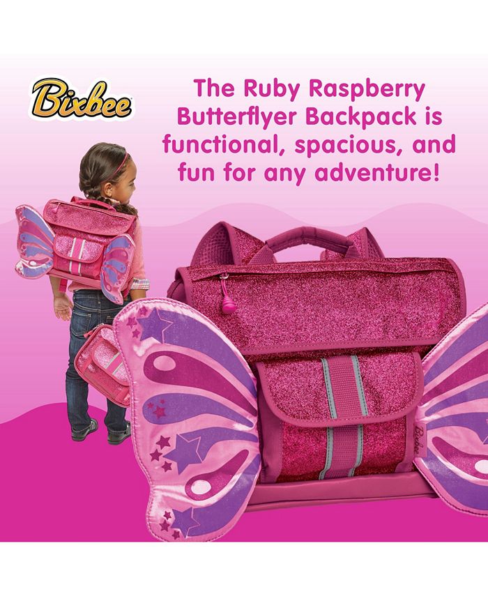 Bixbee Sparkalicious Ruby Raspberry Butterflyer Backpack - Macy's