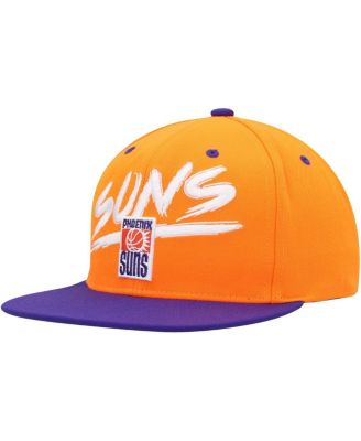 Men's Mitchell & Ness Orange, Purple Phoenix Suns Hardwood Classics Soul Transcript Snapback Hat ...