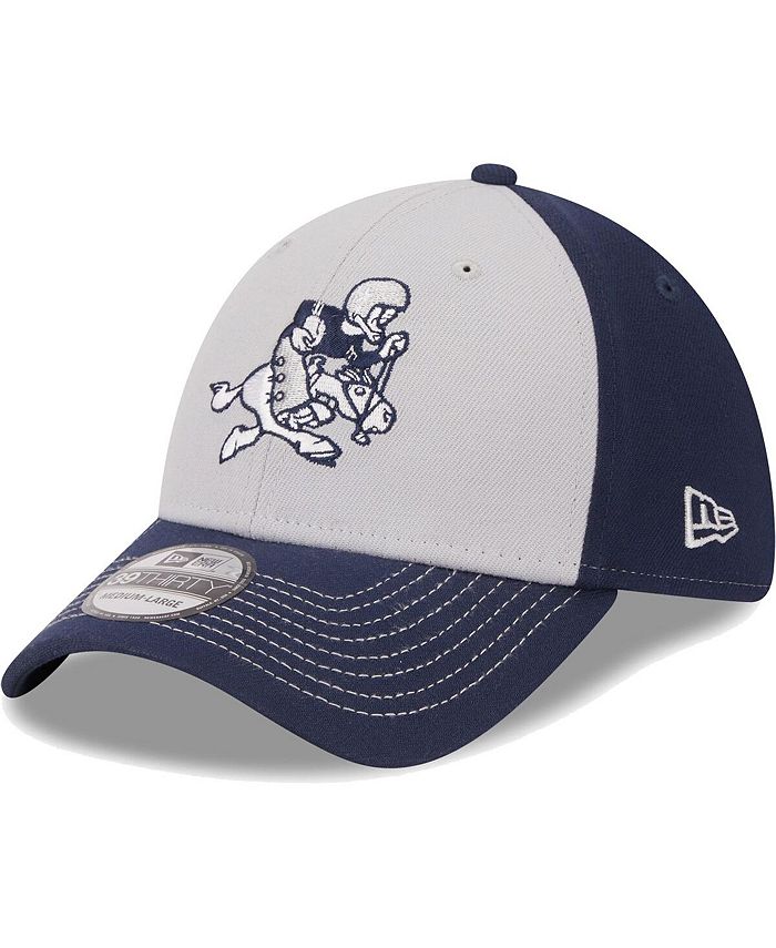 New Era Men's Gray, Navy Dallas Cowboys Retro Joe Main 39THIRTY Flex ...