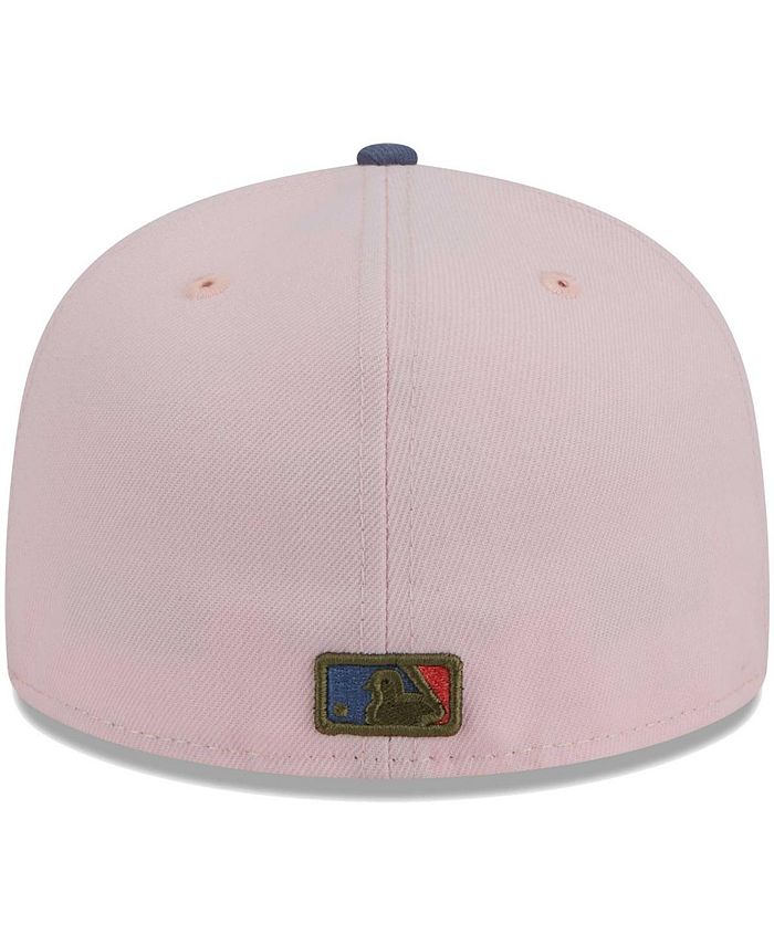 New Era Men's Pink, Blue New York Mets Olive Undervisor 59FIFTY Fitted ...