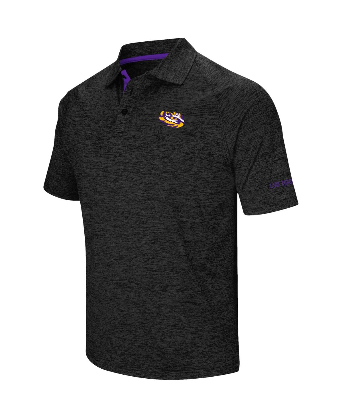 Click here for Mens Colosseum Black Lsu Tigers Down Swing Polo Sh... prices