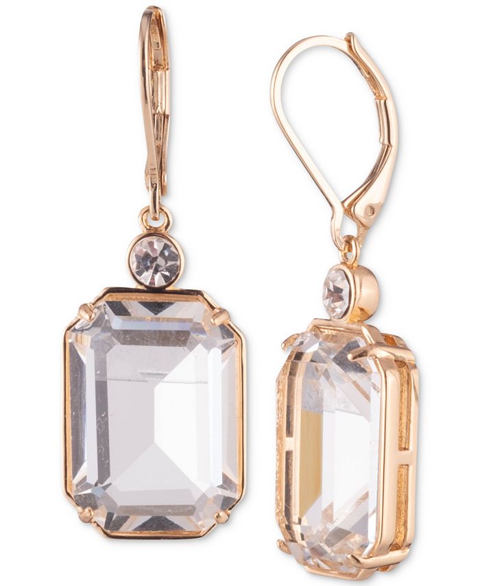 Lauren Ralph Lauren Stone & Crystal Leverback Drop Earrings - Macy's