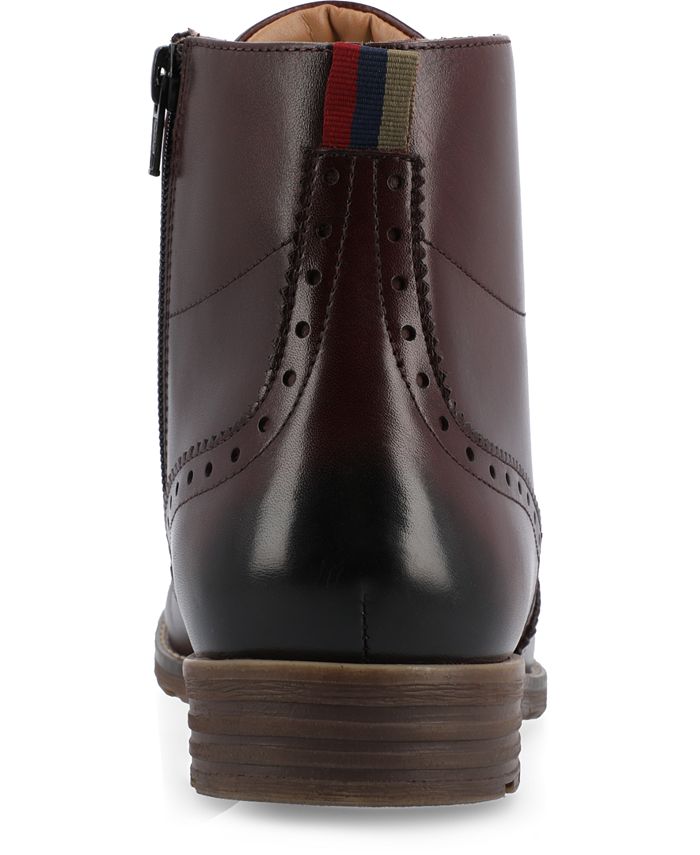 Thomas & Vine Men's Edison Tru Comfort Foam Wingtip Ankle Boots - Macy's