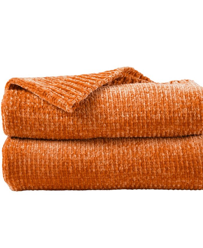 Battilo Lifestyle Solid Woven Micro Chenille Throw, 51" x 67" - Macy's