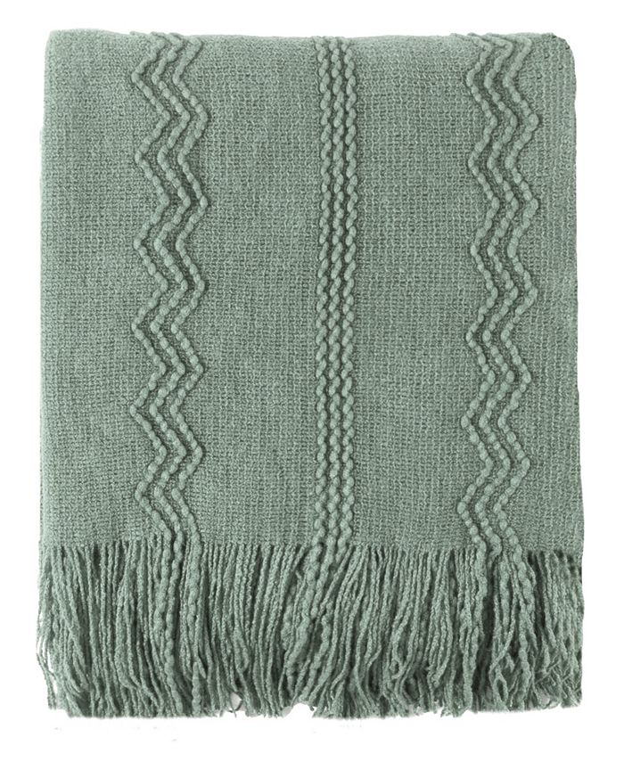 Battilo Texture Triple Zig-Zag Lightweight Throw, 50" x 60" - Macy's