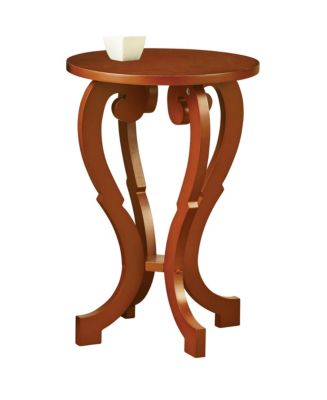 Collections Etc Unique Round Wooden Elegant Accent Table - Macy's