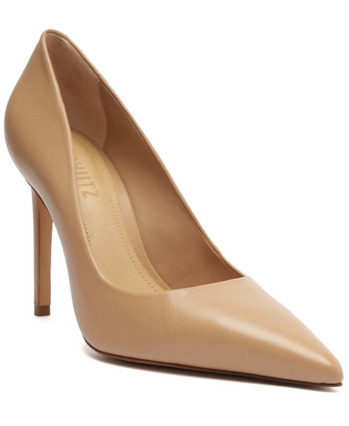 Click here for Schutz Womens Lou Pointed Toe Pumps - Beige Leathe... prices