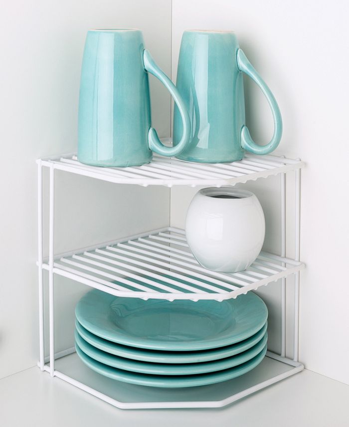 Smart Design 3-Tier Kitchen Corner Shelf Rack, 9" x 8" - Macy's