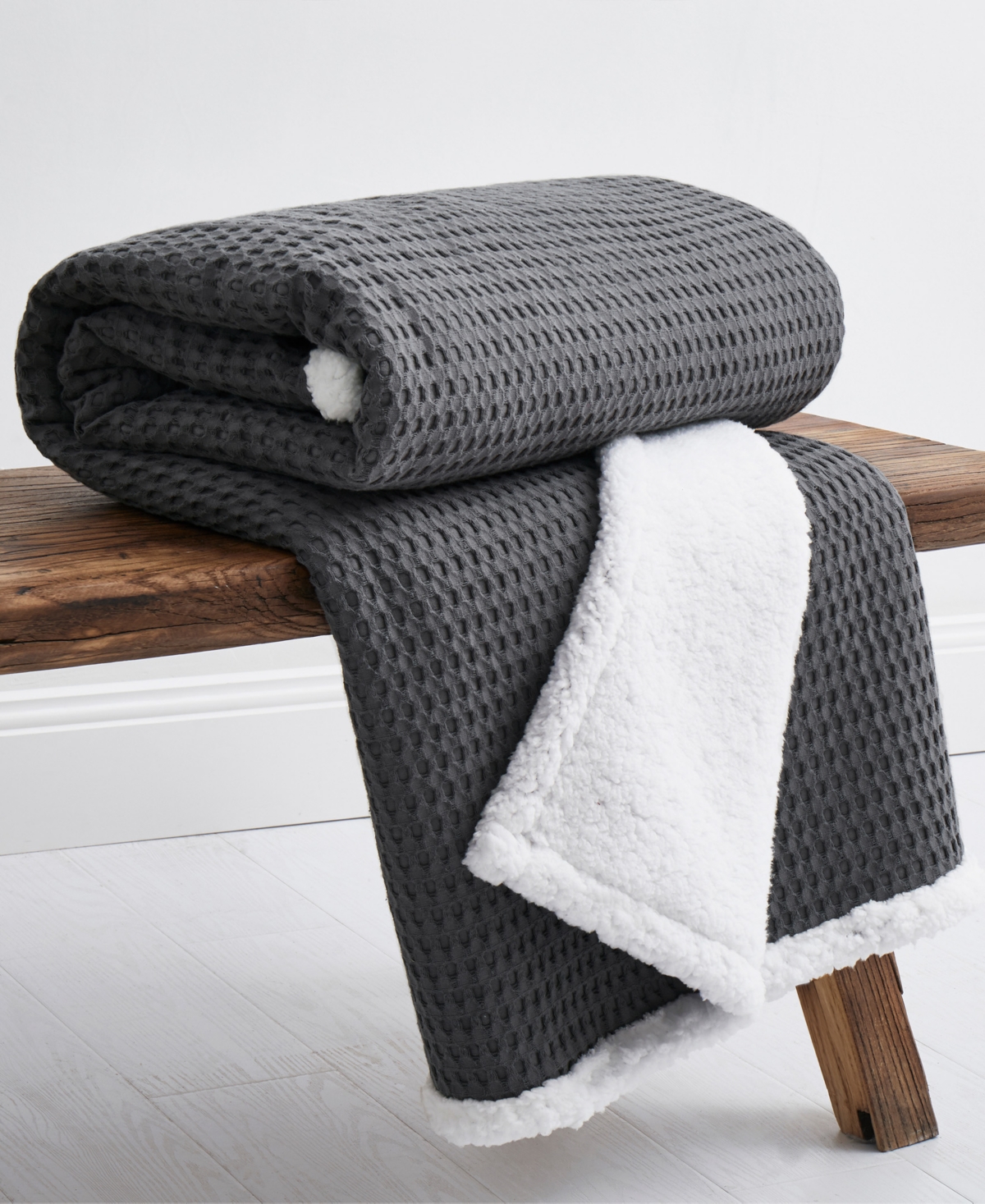 Click here for Levtex Mills Waffle Quilted Throw  50 x 60 - Black prices