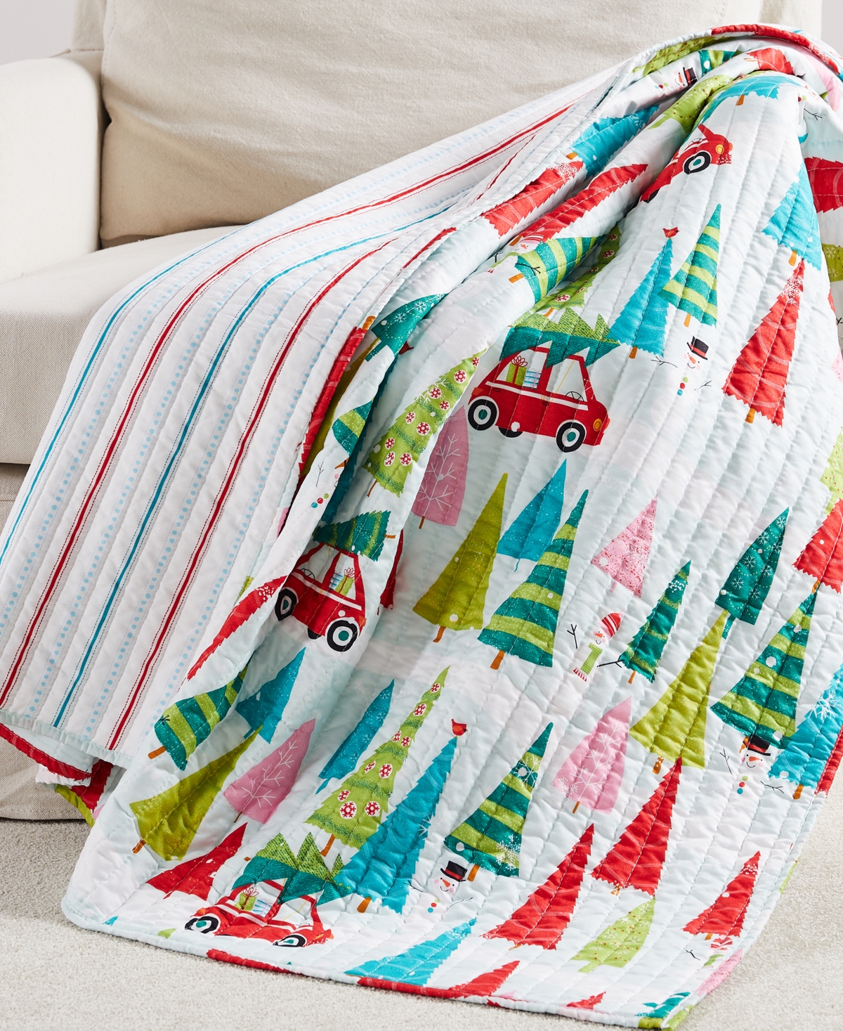 Click here for Levtex Holly Jolly Quilted Throw  50 x 60 - Multi prices