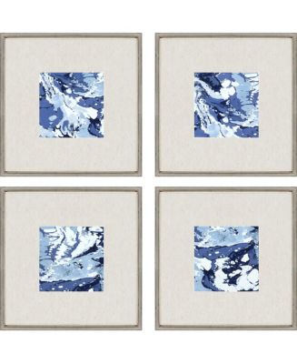 Marbleized Framed Art, Set of 4 - Macy's