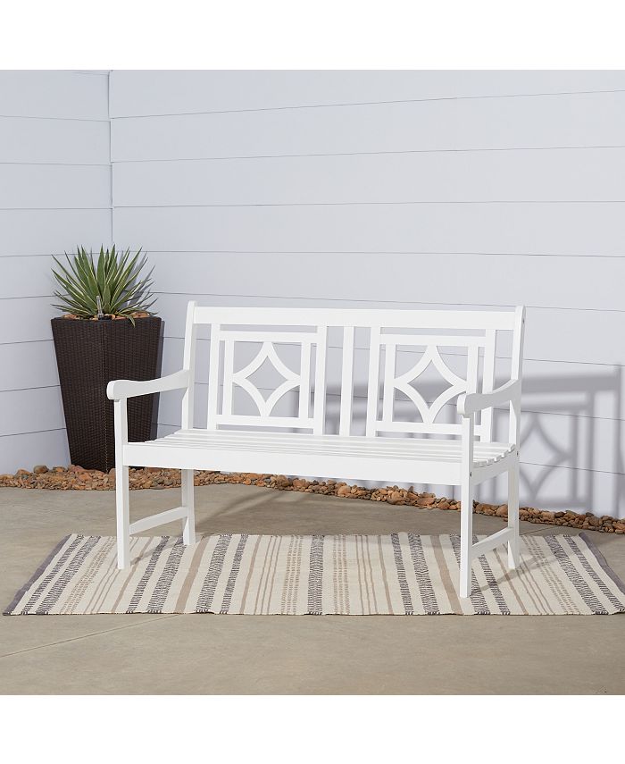 Simplie Fun Bradley Outdoor Patio Diamond 4-foot Bench - Macy's