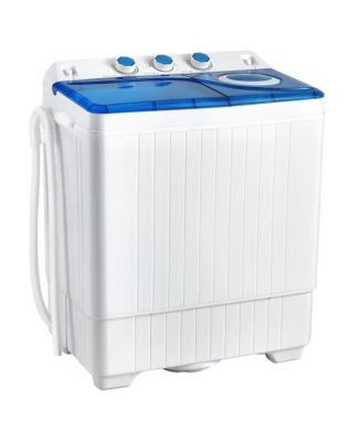 26lbs Portable Semi-automatic Twin Tub Washing Machine - Macy's