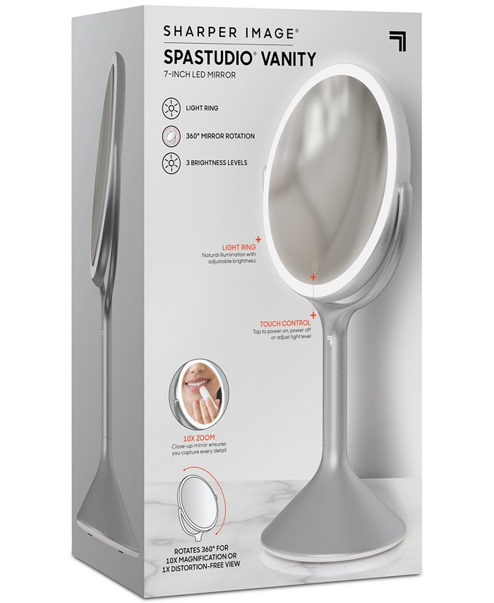 Sharper Image SpaStudio Vanity Adjustable 7" LED Mirror - Macy's