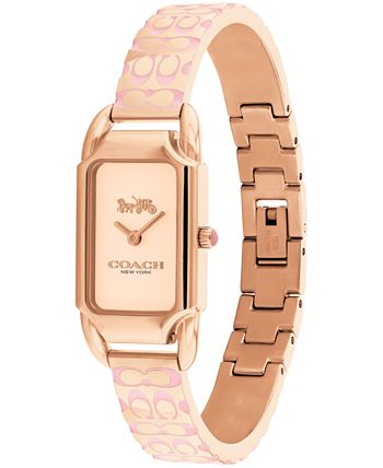COACH Women's Cadie Rose Gold-Tone Stainless Steel Bangle Bracelet ...