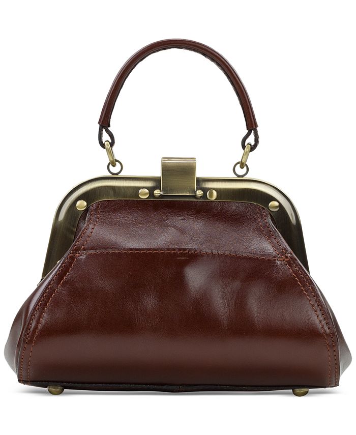 Patricia Nash Conselice Small Leather Frame Satchel - Macy's