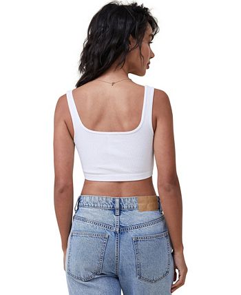 COTTON ON Women's Seamless Abbie Micro Crop Tank Top - Macy's
