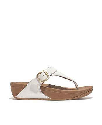 FitFlop Women's Lulu Adjustable Leather Toe-Post Sandals - Macy's