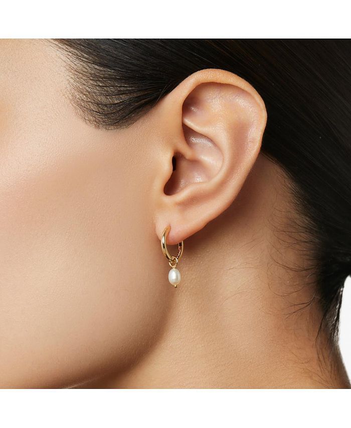 Ana Luisa Pearl Huggie Hoops - Frida - Macy's