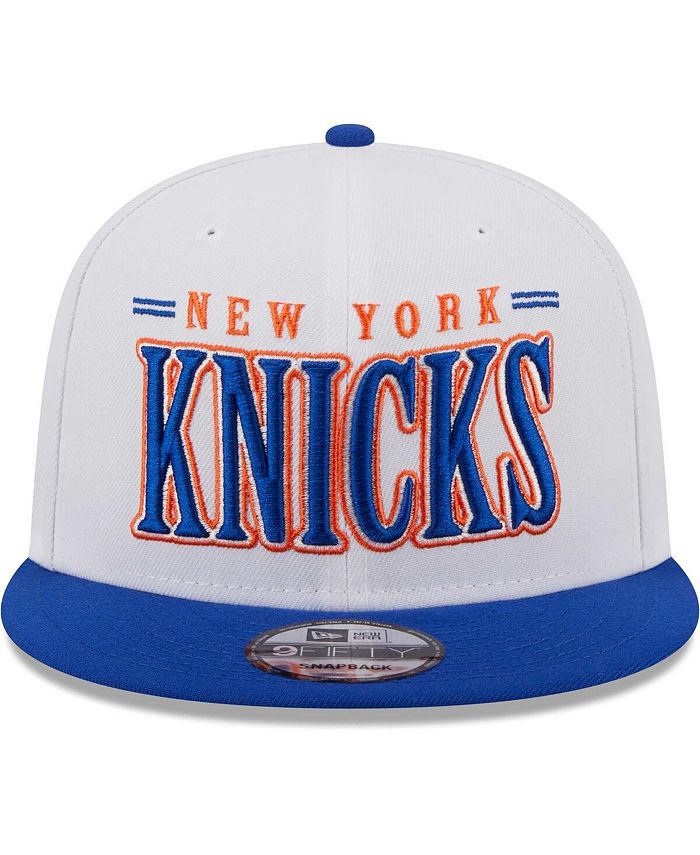 New Era Men's White New York Knicks Team Stack 9FIFTY Snapback Hat - Macy's