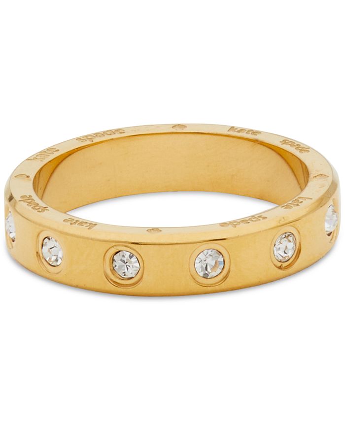kate spade new york Crystal Bezel Stack Ring - Macy's