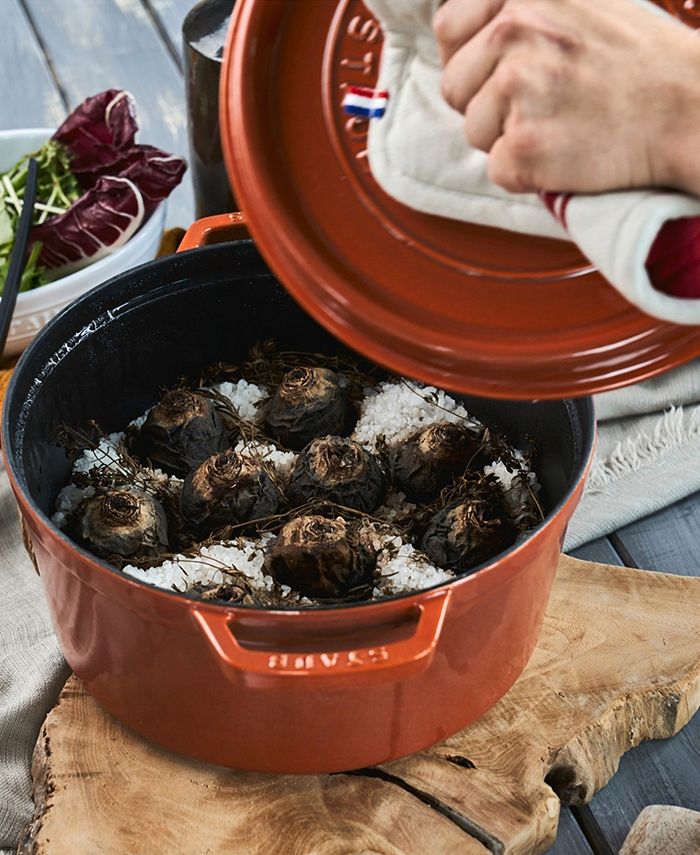 Staub Cast Iron 7 Quart Round Cocotte - Macy's