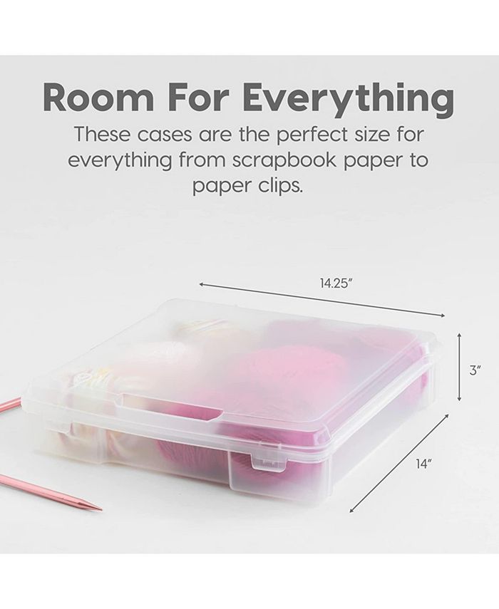 IRIS USA 6 Pack For 12" x 12" Paper Thick Portable Plastic Scrapbook ...