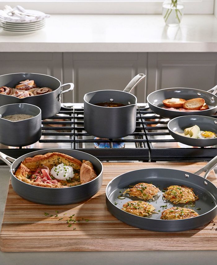 Calphalon Classic Oil Infused Ceramic 11-Piece Cookware Set - Macy's