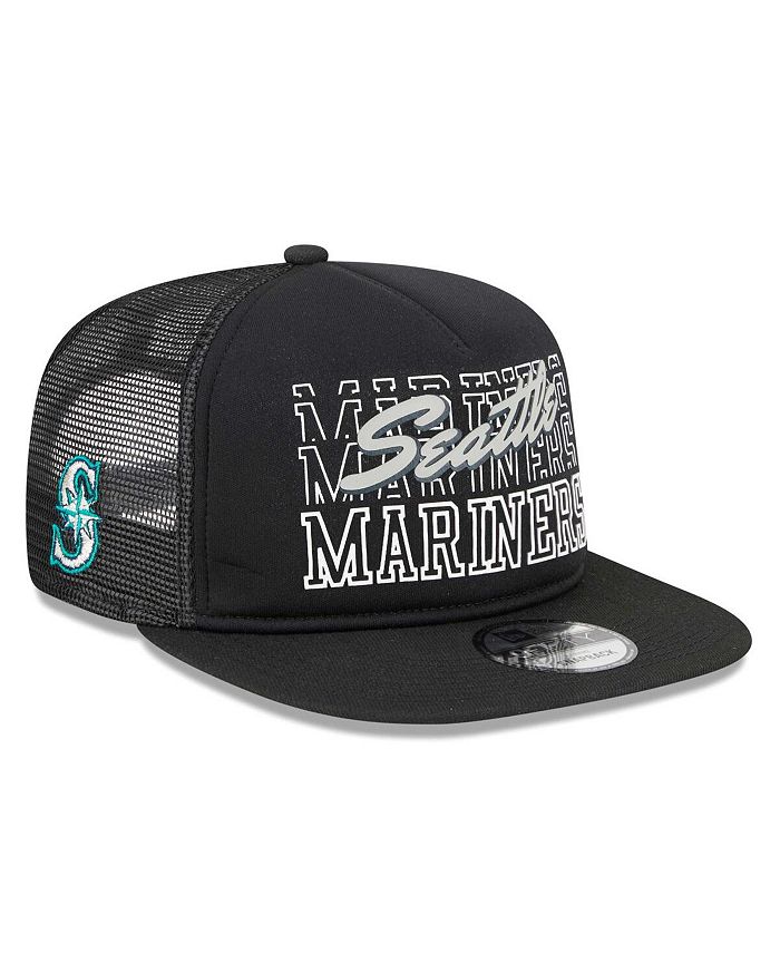 New Era Men's Black Seattle Mariners Street Team A-Frame Trucker 9FIFTY ...