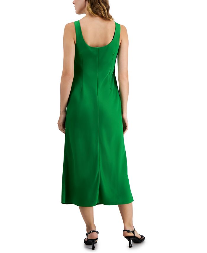 Anne Klein Women's Scoop-Neck Bias Slip Midi Dress - Macy's