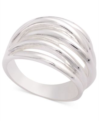 I.N.C. International Concepts Silver-Tone Strands Ring, Created for ...