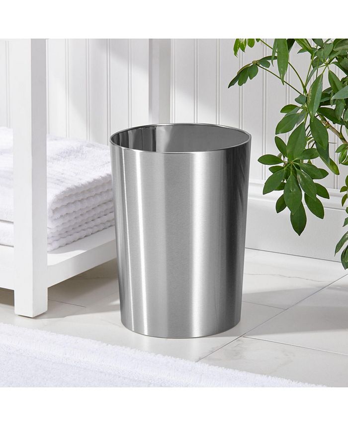 mDesign Round Metal Trash Wastebasket/Recycling Can - Macy's