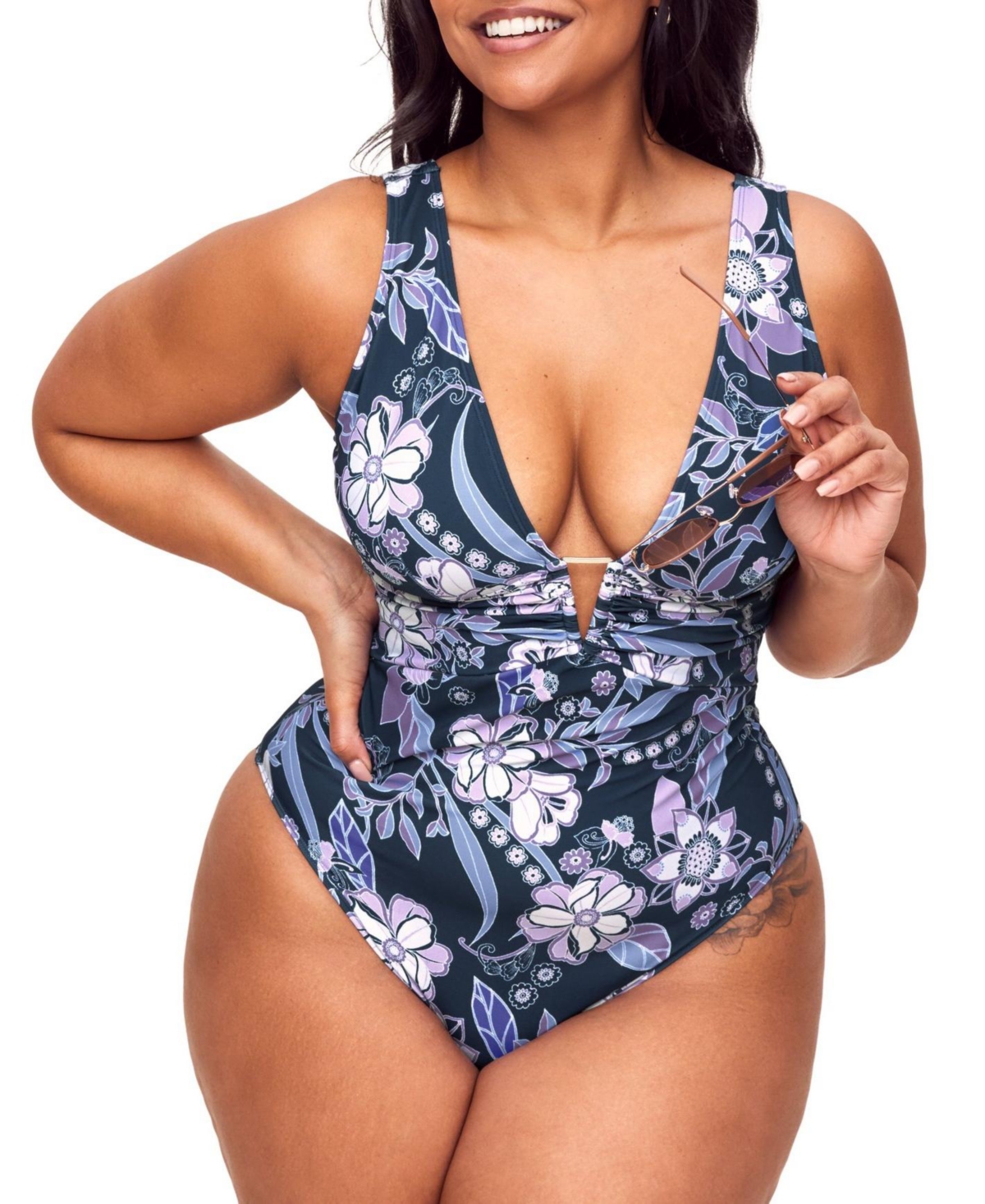 Click here for Adore Me Plus Size Andria Swimwear One-Piece - Flo... prices
