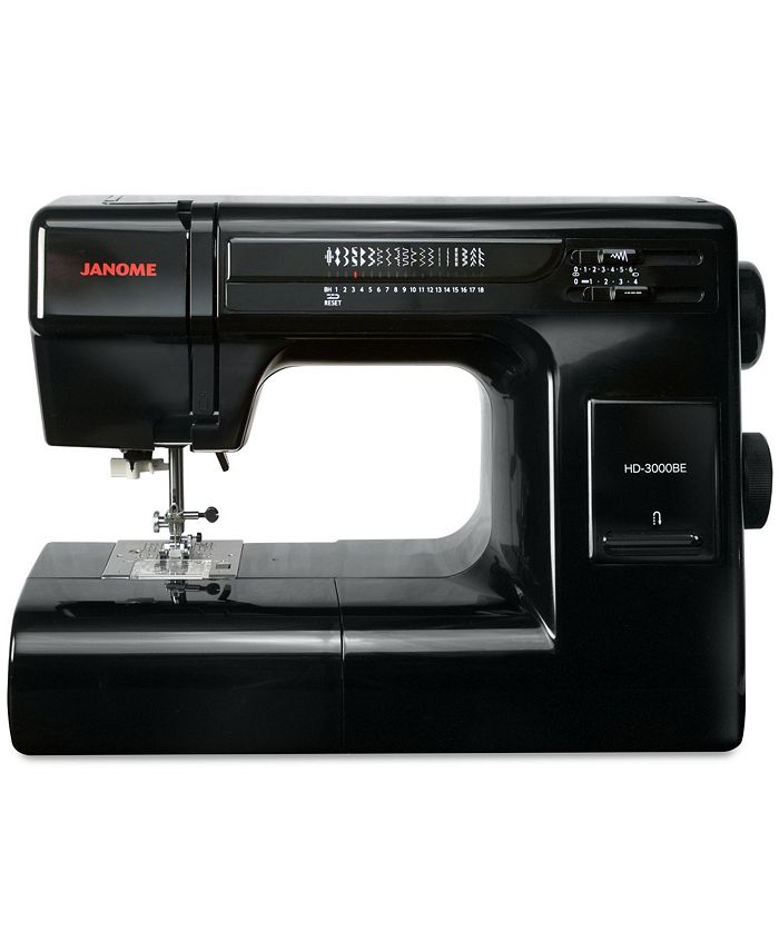 Janome HD3000BE Black Edition Heavy Duty Mechanical Sewing and Quilting Machine - Macy's