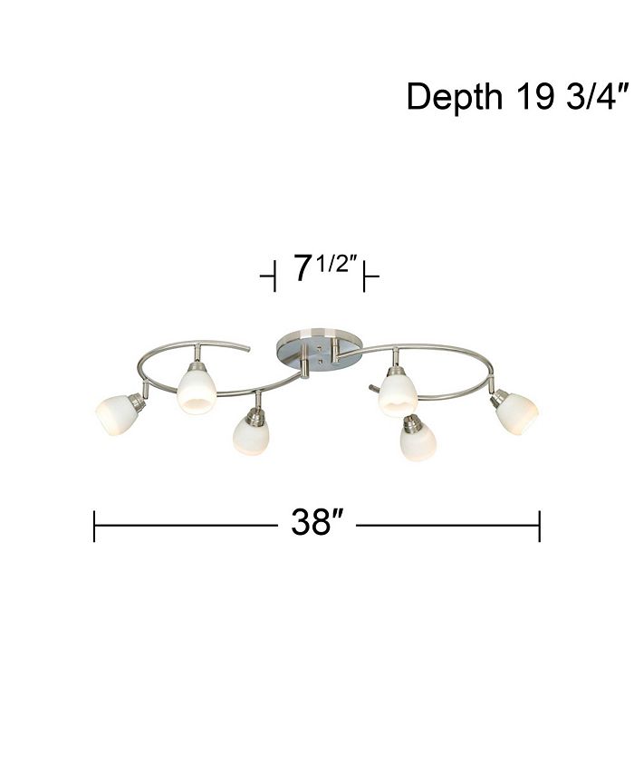 Pro Track Mini S-Wave 6-Head LED Ceiling Track Light Fixture Kit Spot ...