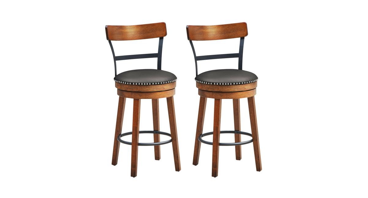 Click here for Set of 2 Swivel Bar Height Bar Stool For Bar-25.5&... prices