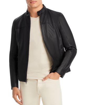 Michael Kors Men s Leather Racer Jacket Created for Macy s Macy s