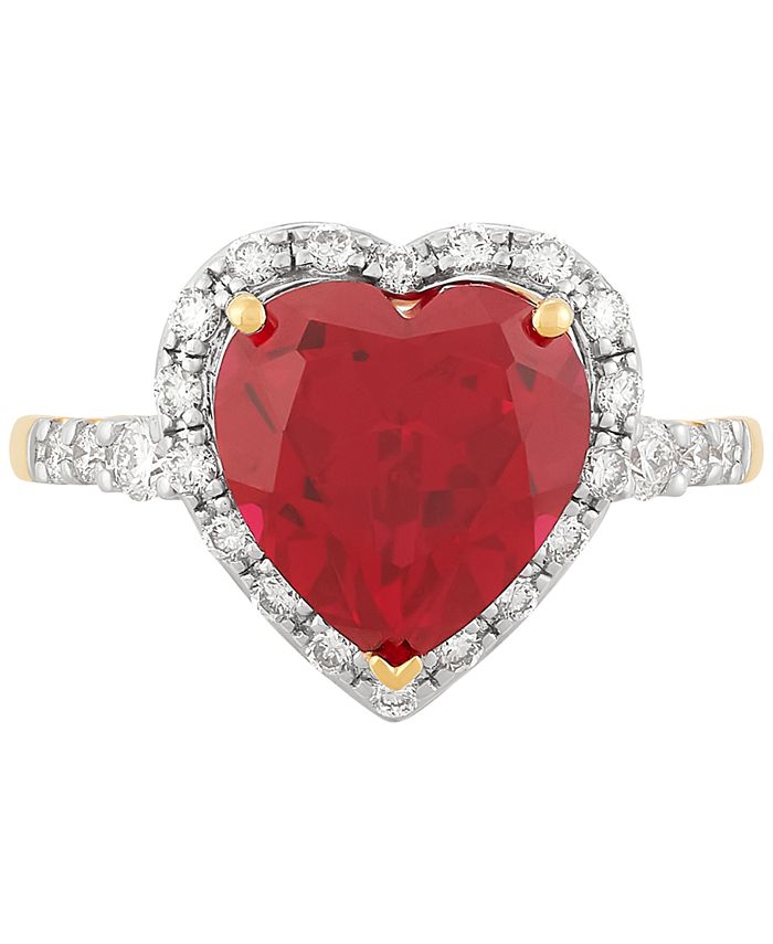 Grown With Love Lab Grown Ruby (5-1/3 ct. t.w.) & Lab Grown Diamond (1/ ...