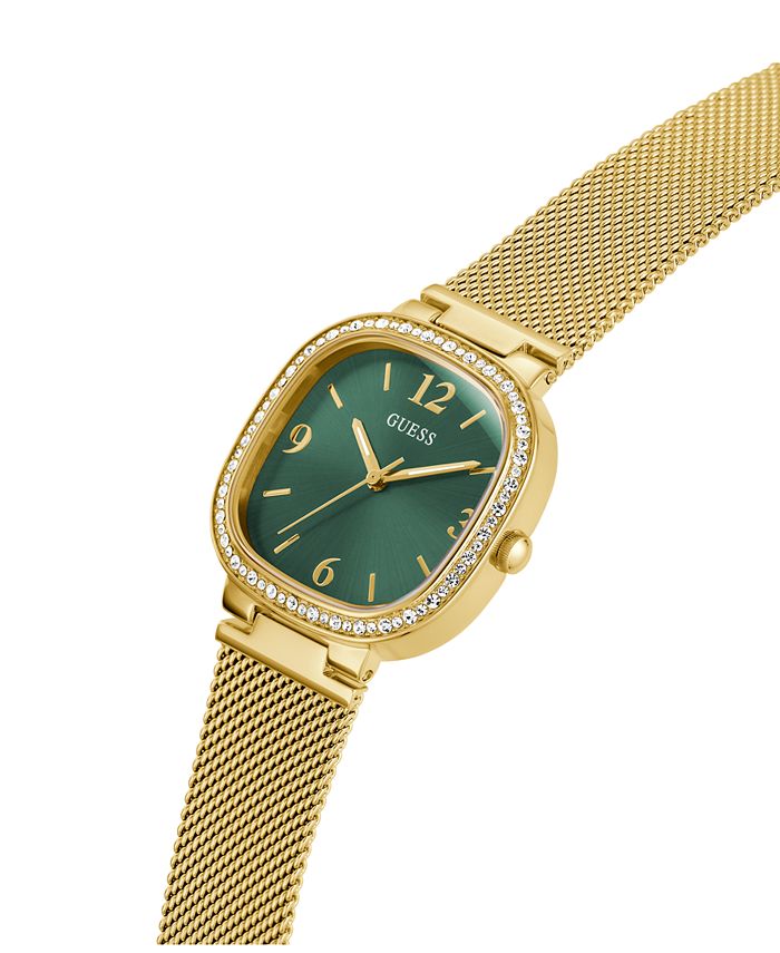 GUESS Women's Analog Gold-Tone Stainless Steel and Mesh Watch 32mm - Macy's