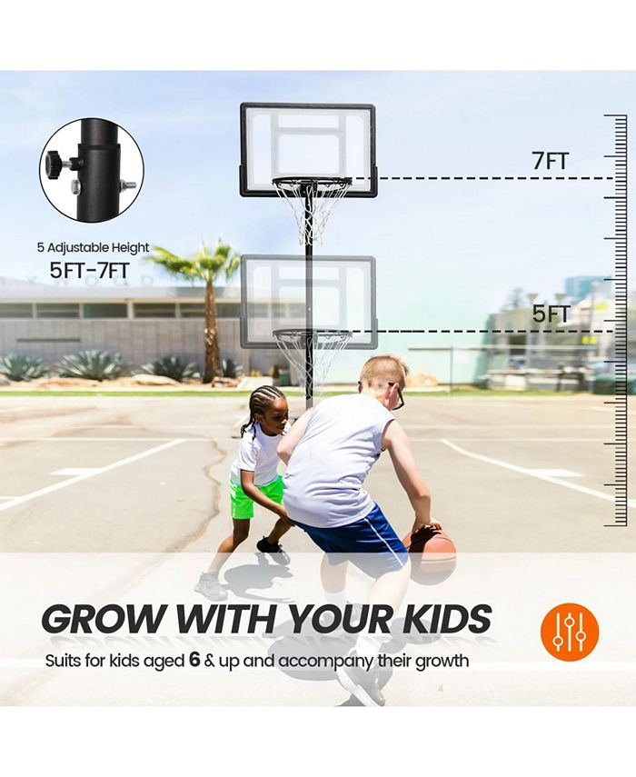 SUGIFT Height-Adjustable Portable Basketball Hoop System - Macy's