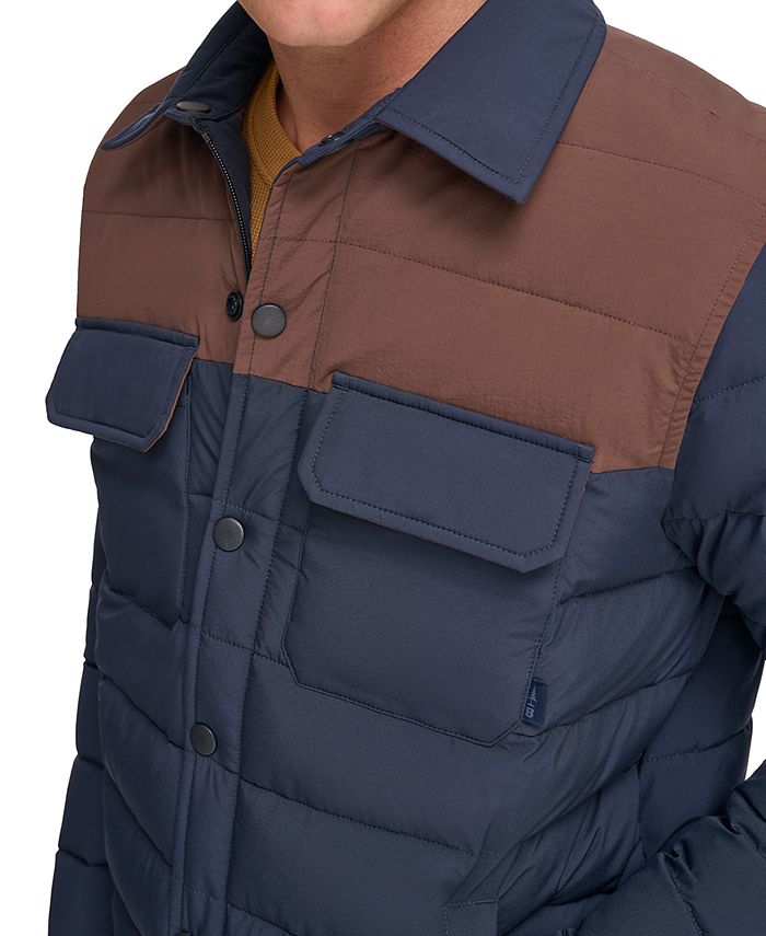 BASS OUTDOOR Men's Colorblocked Padded Shacket - Macy's