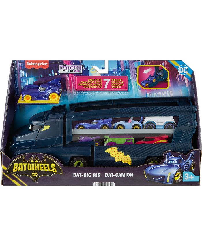 BatWheels Fisher-Price DC Toy Hauler and Car, Bat-Big Rig with Ramp and ...