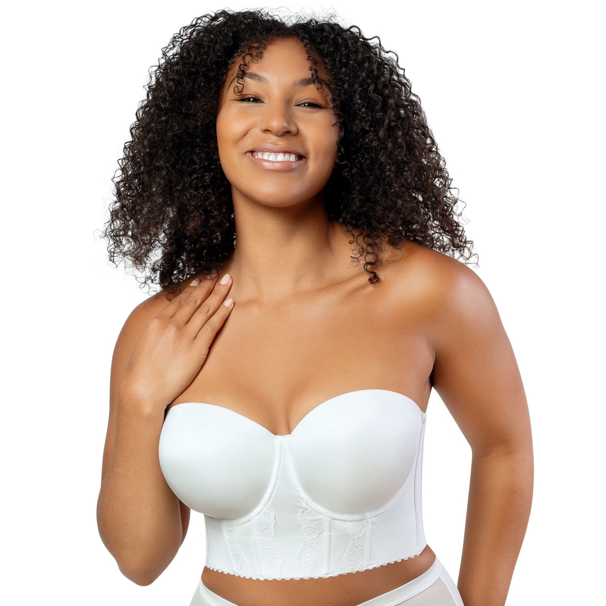 Click here for Parfait Plus Size Elissa Bustier - Pearl white prices