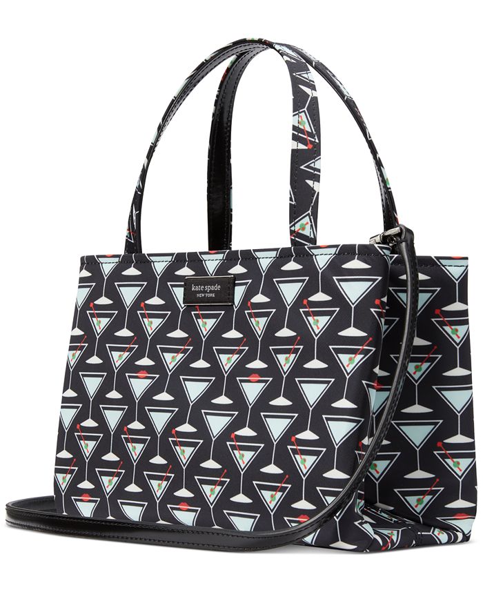 kate spade new york Sam Icon Martini Printed Fabric Small Tote - Macy's