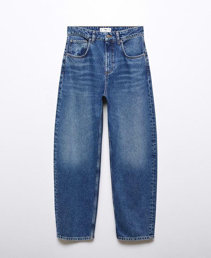 MANGO Women's High-Waist Balloon Jeans - Macy's