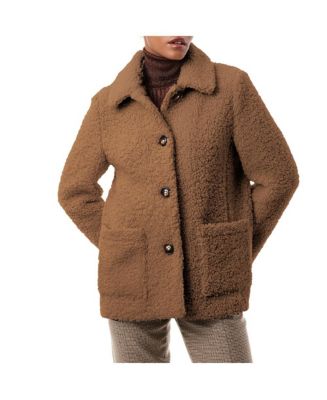 Bernardo Women's Faux Sherpa Barn Jacket - Macy's