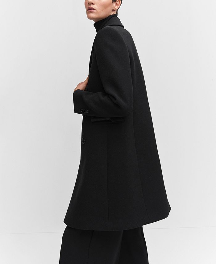 MANGO Women's Wool Double-Breasted Coat - Macy's