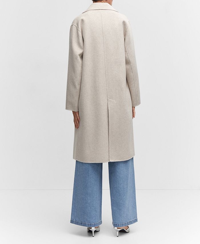 MANGO Women's Handmade Oversized Lightweight Wool Coat - Macy's