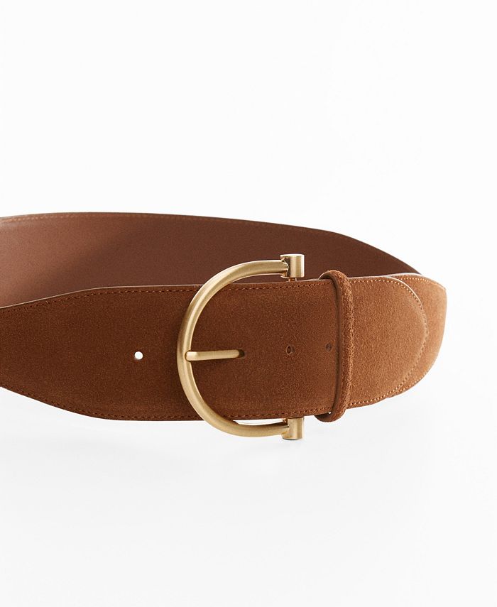 MANGO Women's Wide Suede Belt - Macy's