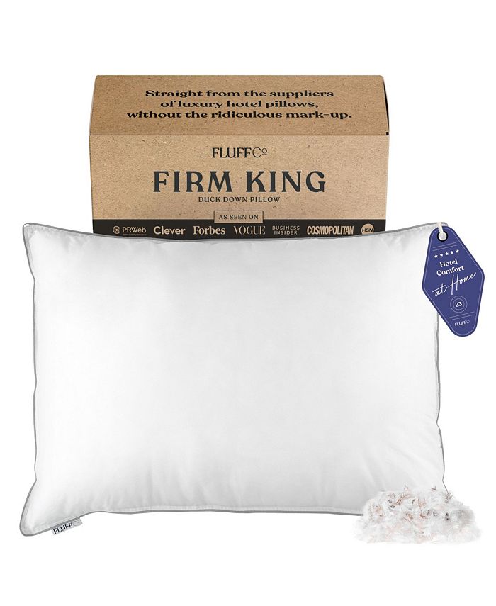 FluffCo Down & Feather Classic Hotel Pillow - King - Firm - Macy's